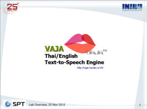 VAJA Thai/English Text-to-Speech Engine – จดหมายเหตุ สวทช.