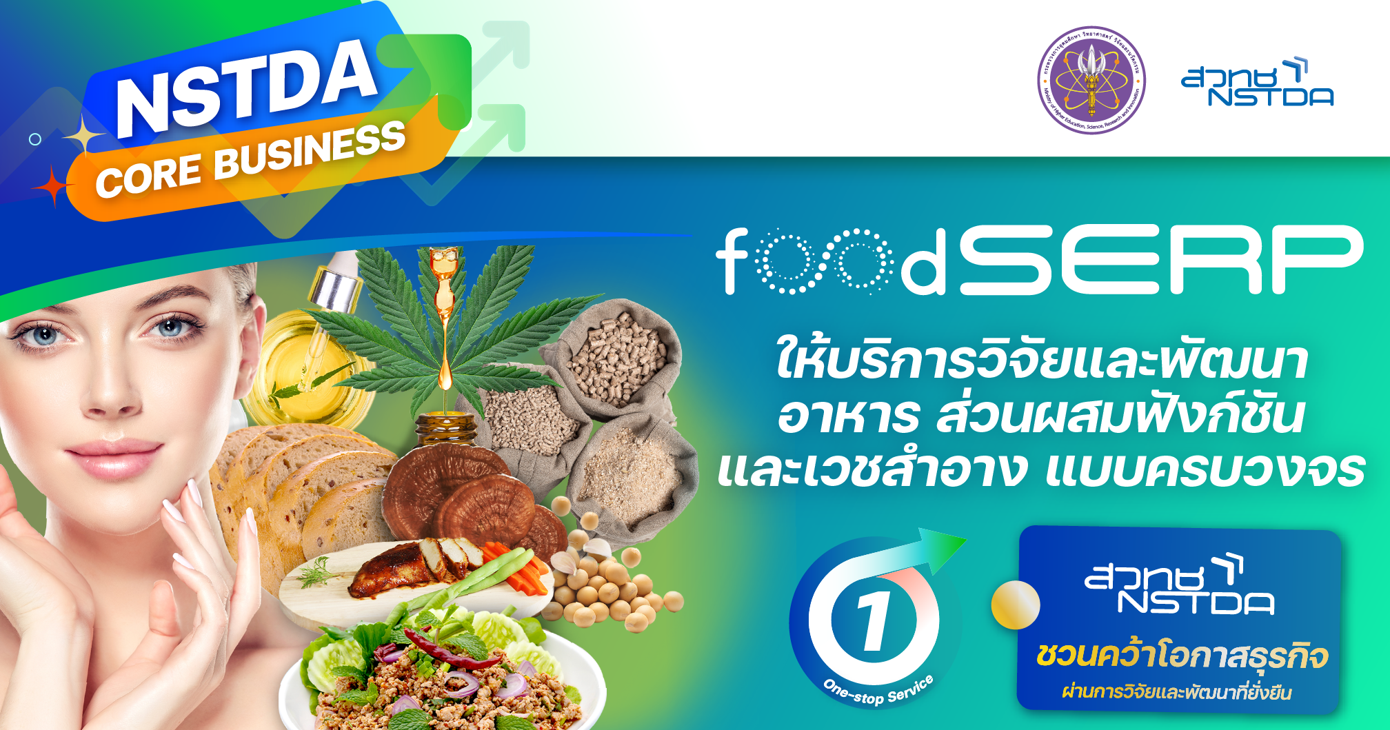 FoodSERP: One-stop service ให้บริการวิจัยและพัฒนาอาหารส่วนผสมฟังก์ชัน และเวชสำอางแบบครบวงจร - NSTDA