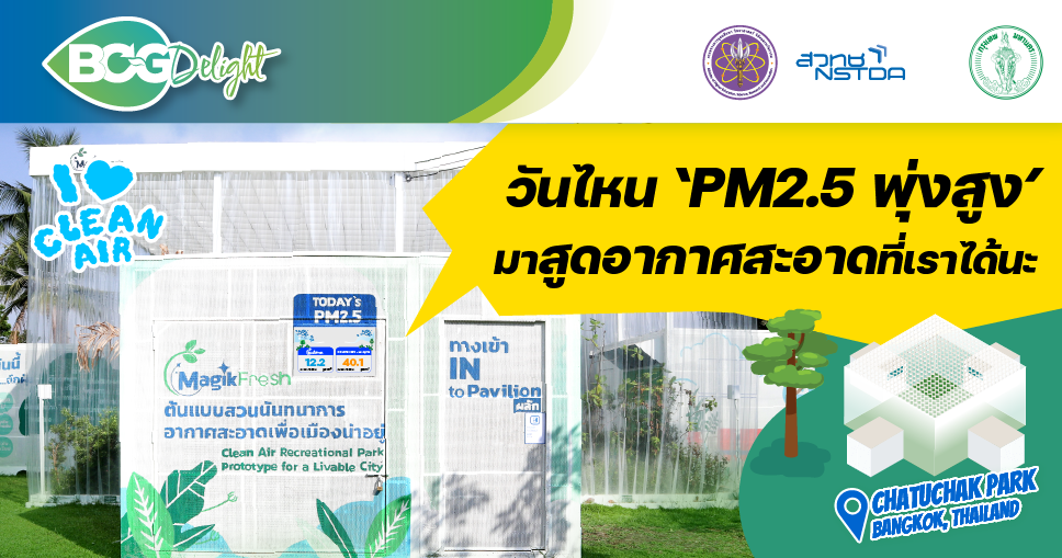 PM2.5 พุ่งสูง ชวนมาสูดอากาศสะอาดที่ ‘MagikFresh’ - NSTDA