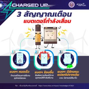 3 สัญญาณเตือน แบตเตอรี่กำลังเสื่อม - NSTDA