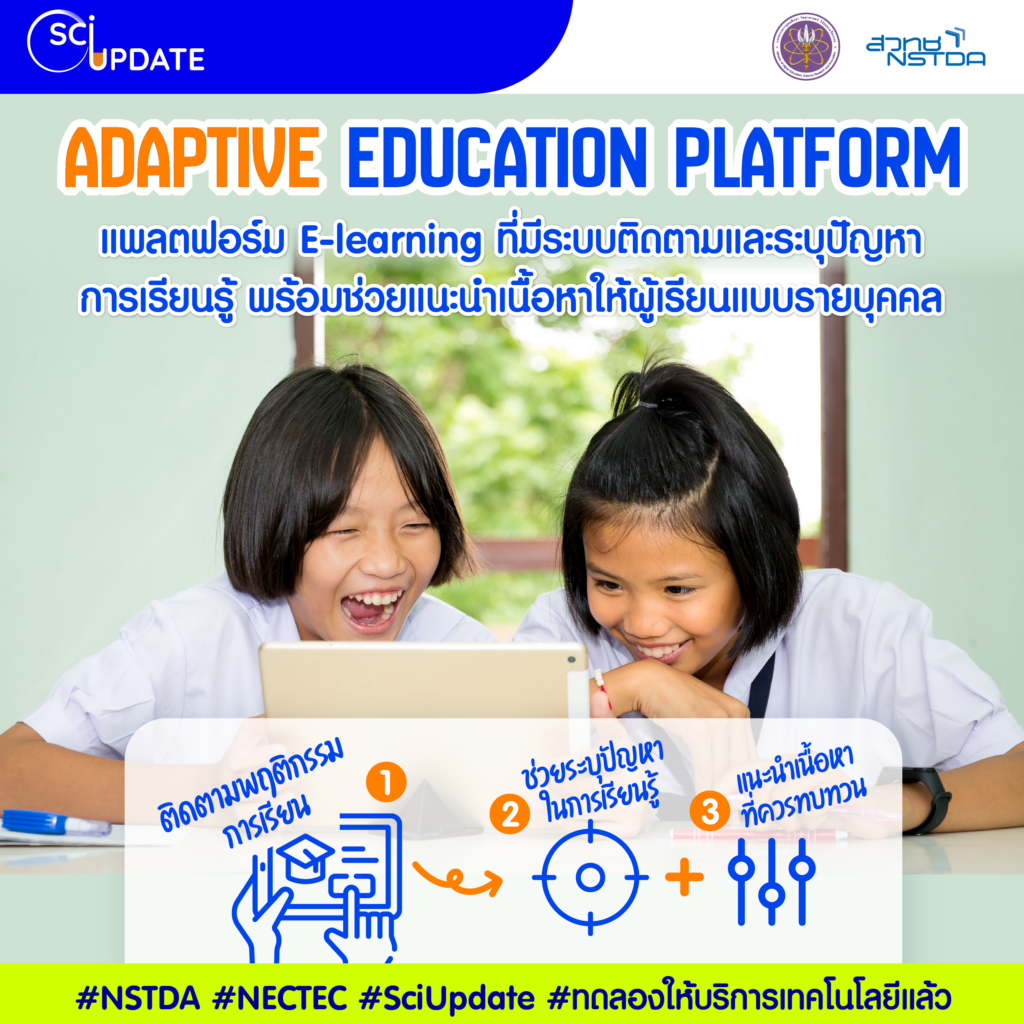 ‘Adaptive Education Platform’ ออกแบบการเรียนรู้ให้เหมาะกับผู้เรียนรายบุคคล - NSTDA