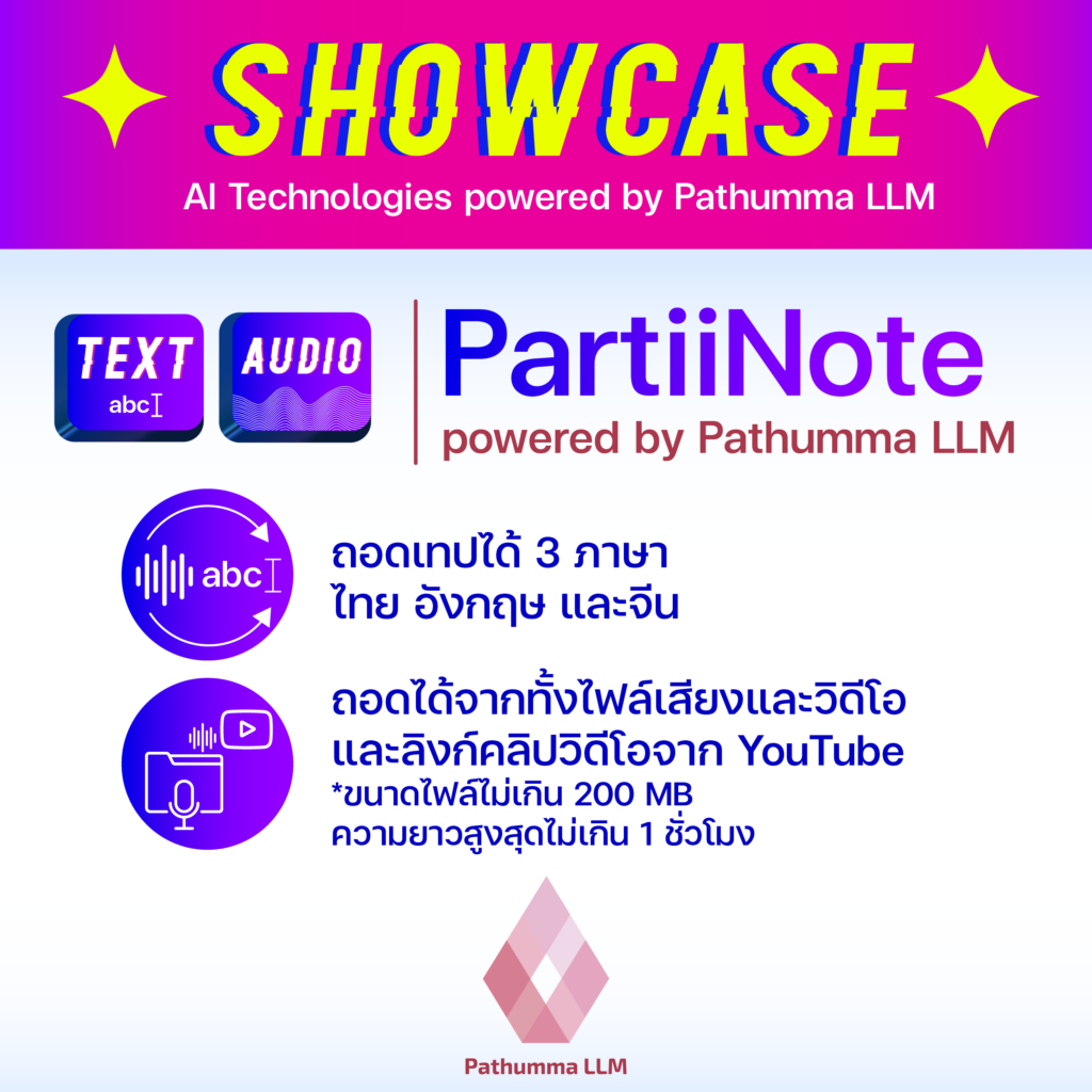 ‘สืบค้นข้อมูล สร้างเอกสารราชการ ถอดเทปภาษาไทย’ ง่าย ๆ ด้วย ‘Pathumma LLM’ - NSTDA