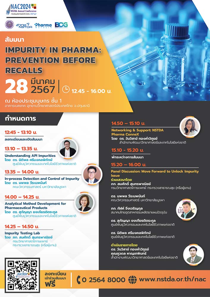 Impurity in Pharma: Prevention before Recalls – NAC2024